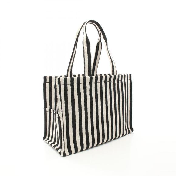 Celine | Bags | Celine White Cabas Leather Tote Bag Tais Black | Poshmark